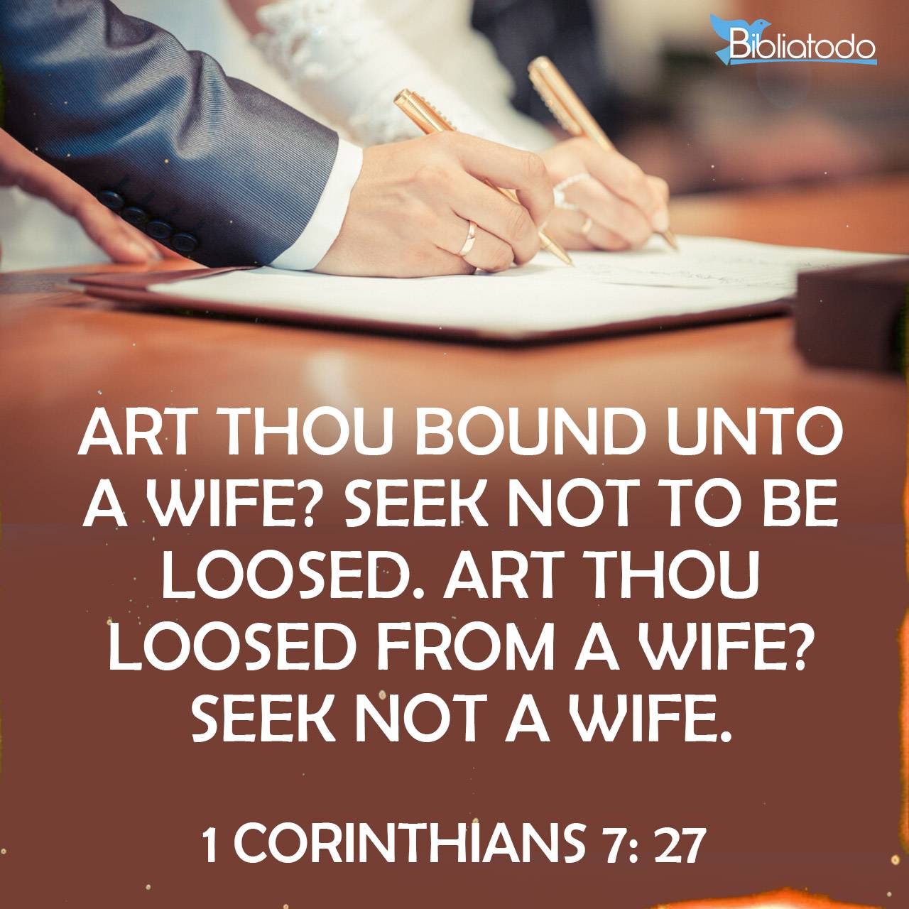 1 Corinthians 7:27 Bible Cross References | Connecting Verses Across ...