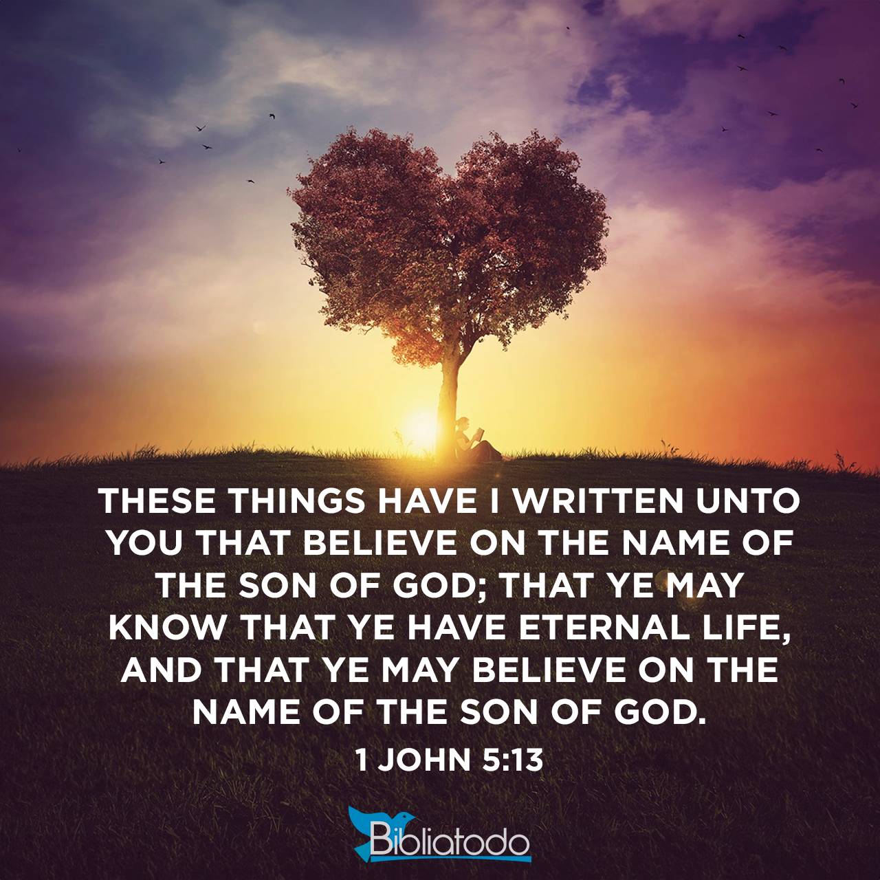 1 John 5:13 NRSV - I write these things to you who believe in the name of the Son of God, so ...