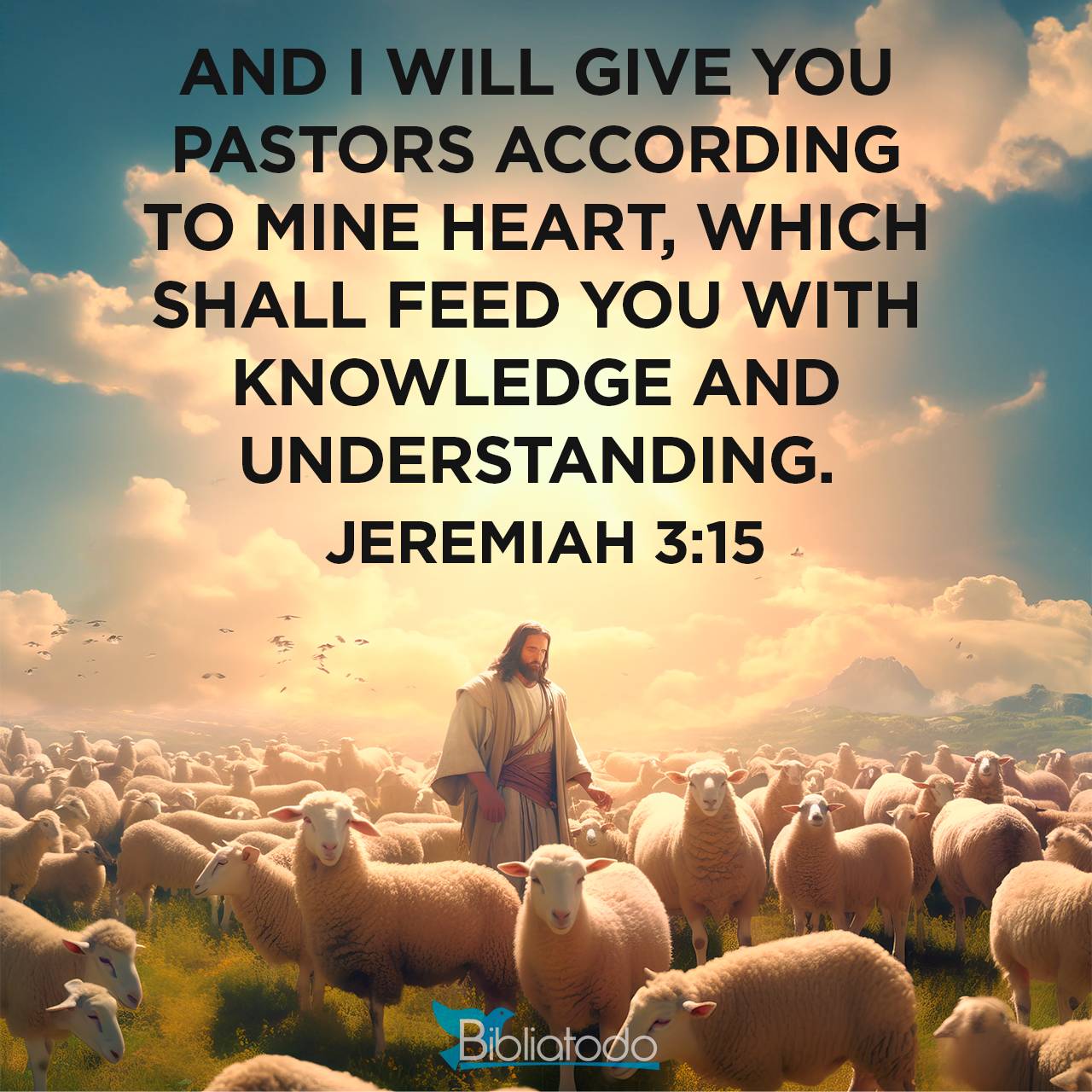 Jeremiah 3:15 KJV - and I will give you pastors according to mine heart ...