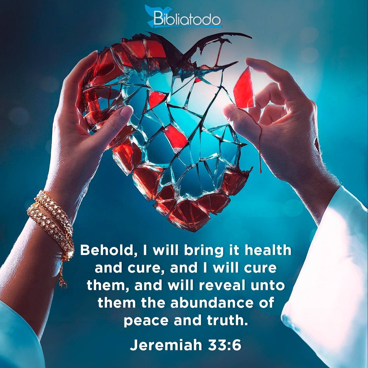 Jeremiah 33:6 TLV - “Indeed, I will bring it health and healing, and I will surely heal them. I ...