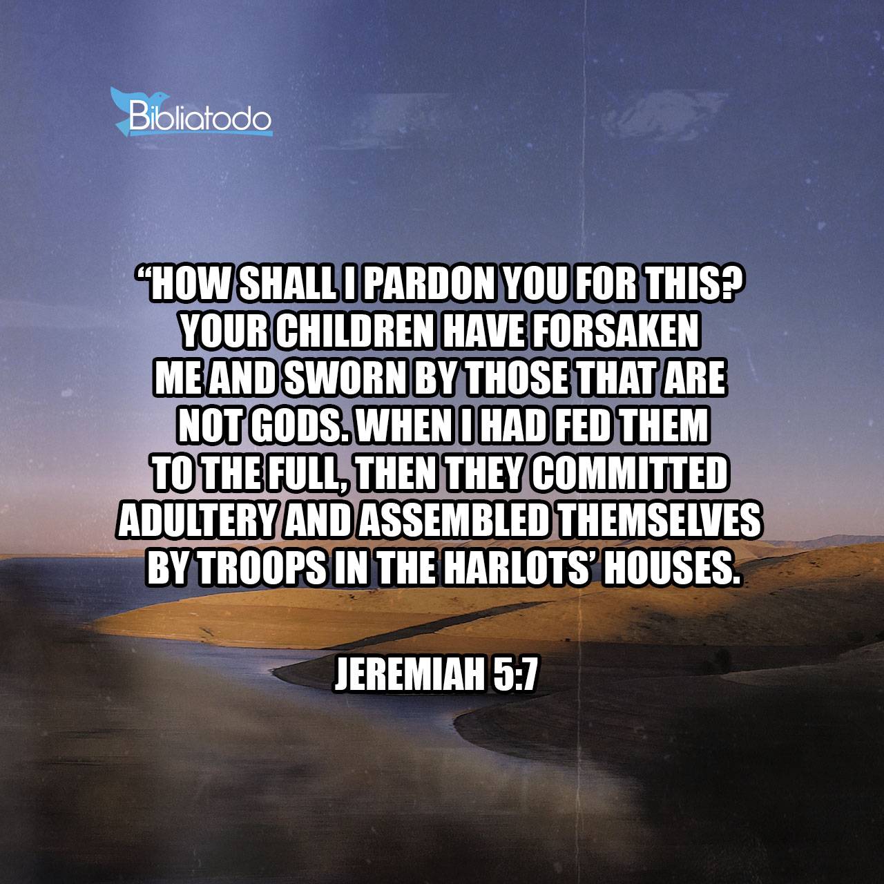 Jeremiah 5:7 Bible Cross References | Connecting Verses Across ...