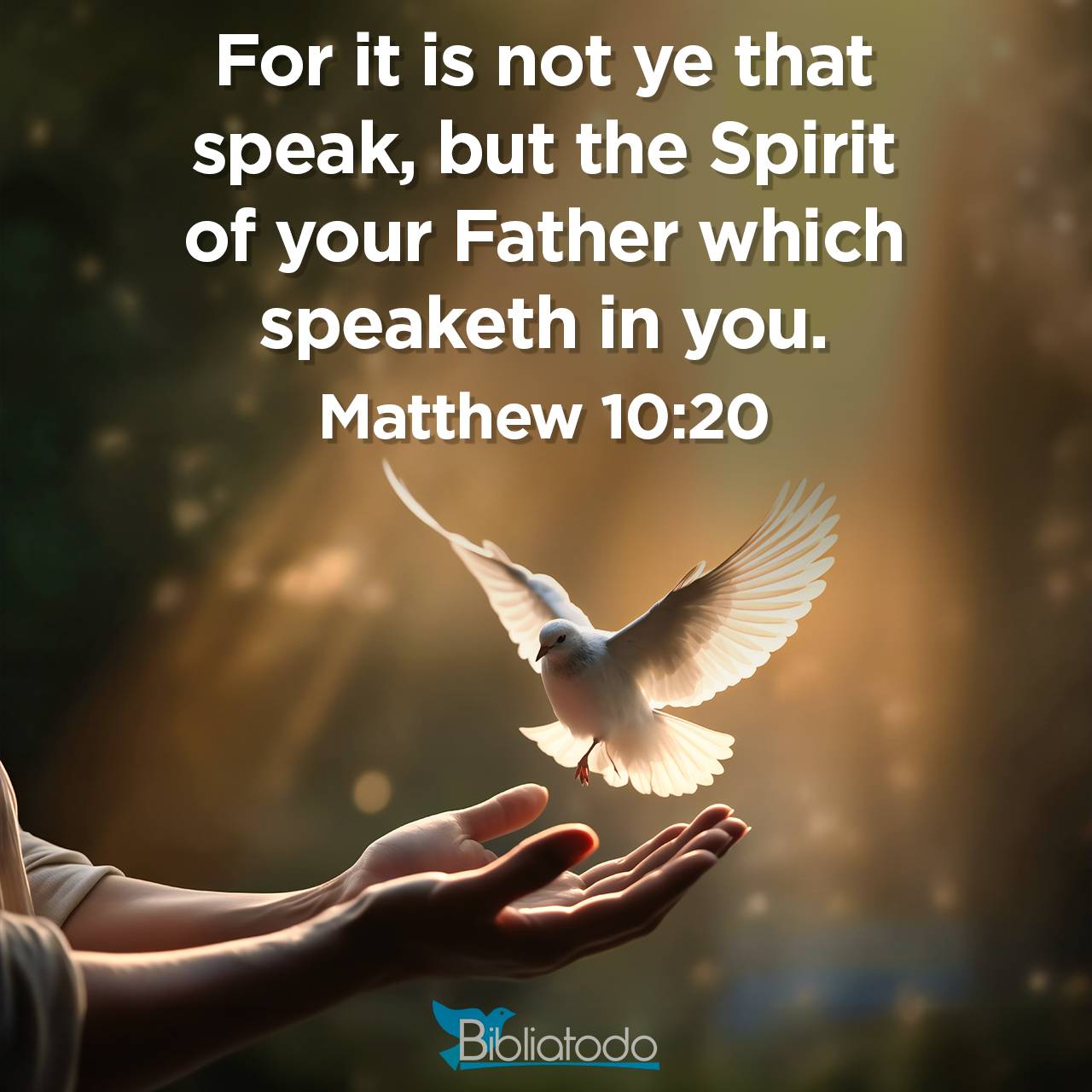 Matthew 10:20 TOJB2011 - For you are not the ones speaking, but the ...