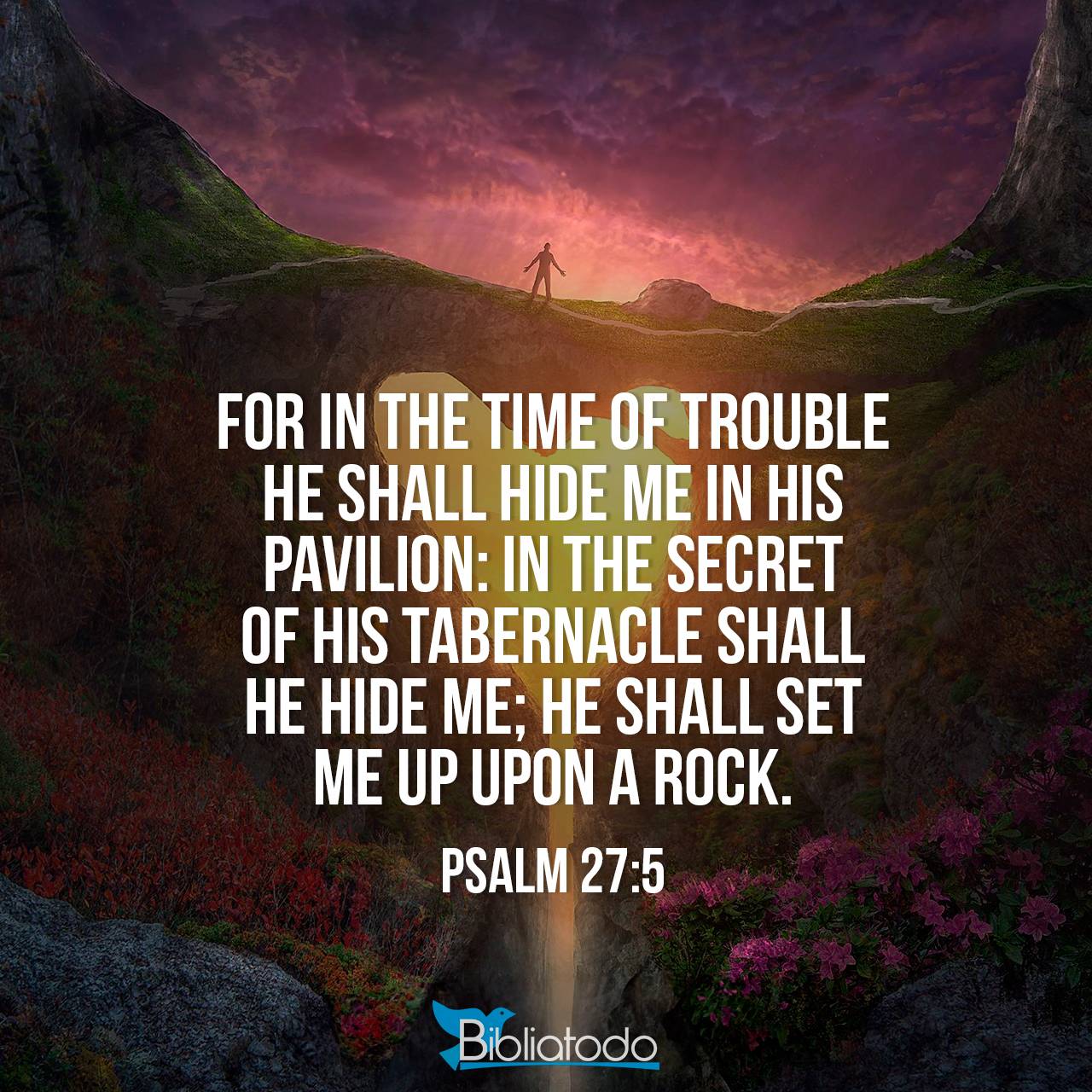 Psalm 27:5 YLT98 - For He hideth me in a tabernacle in the day of evil ...