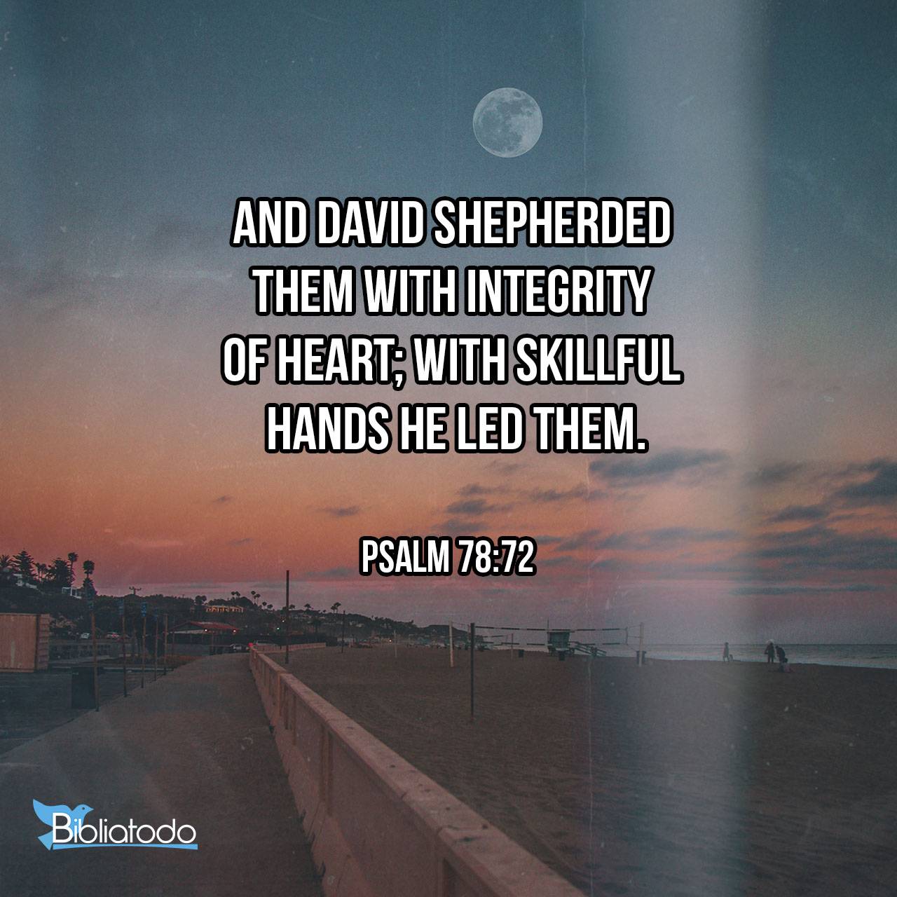 Psalm 78:72 GNBDC - David took care of them with unselfish devotion and ...