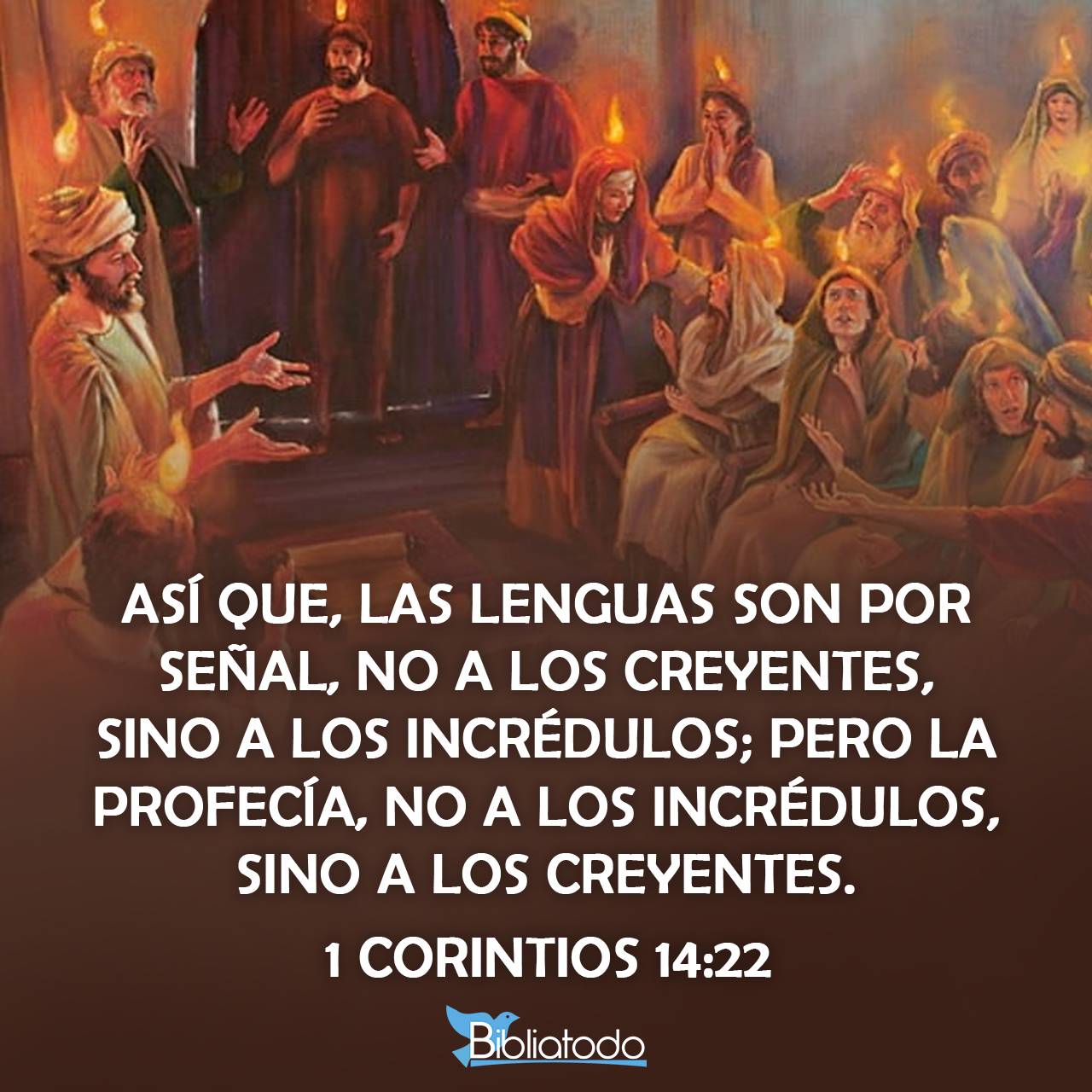 1 Corintios 14:22 Referencias Cruzadas de la Biblia | Conexiones Versículo a Versículo - BL95
