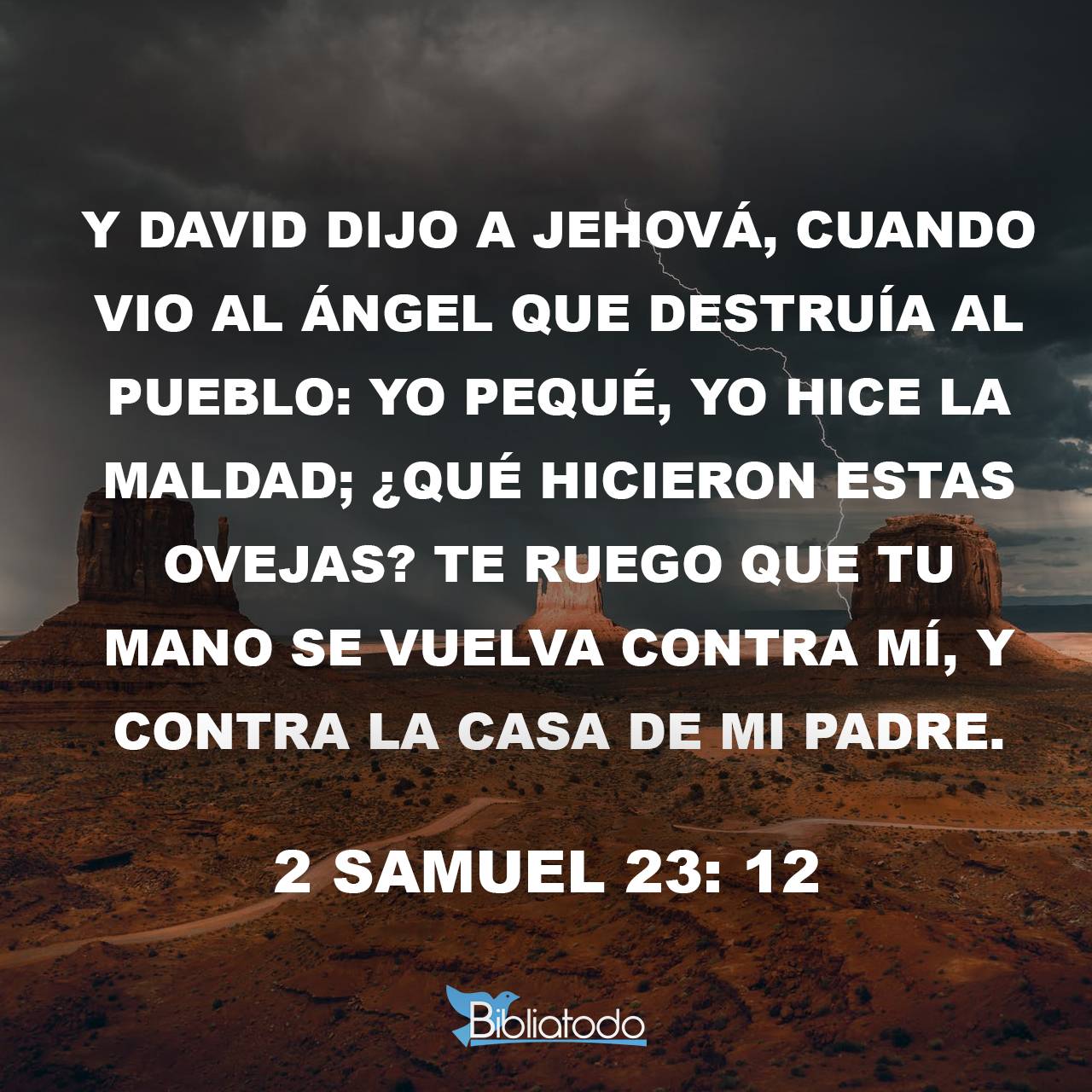2 Samuel 23:12 RV1960 - Él entonces se paró en medio de aquel terreno y ...