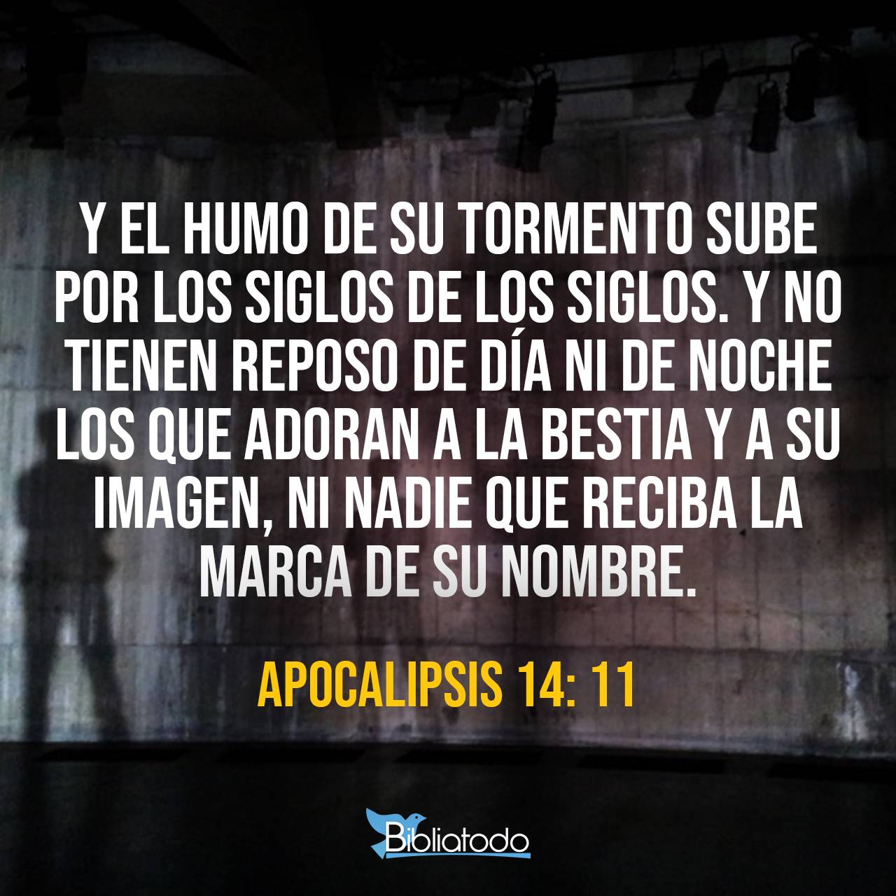 Apocalipsis 14:11 RV1960 - y el humo de su tormento sube por los siglos ...