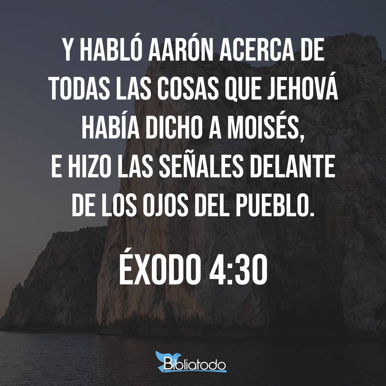 Éxodo 4:30 RV1960 - Y habló Aarón acerca de todas las cosas que Jehová ...