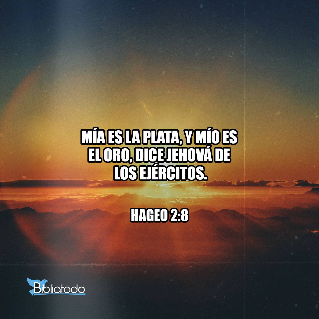 Hageo 2:8 RV1960 - Mía es la plata, y mío es el oro, dice Jehová de los ...