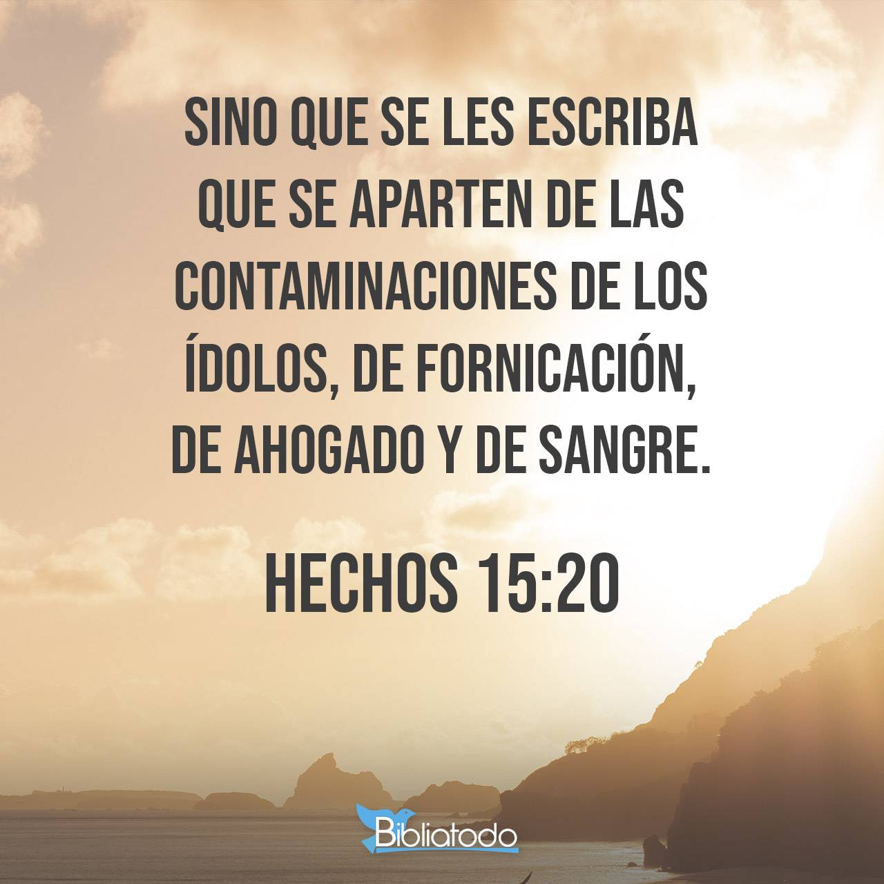 Hechos 15:20 RV1960 - sino que se les escriba que se aparten de las ...