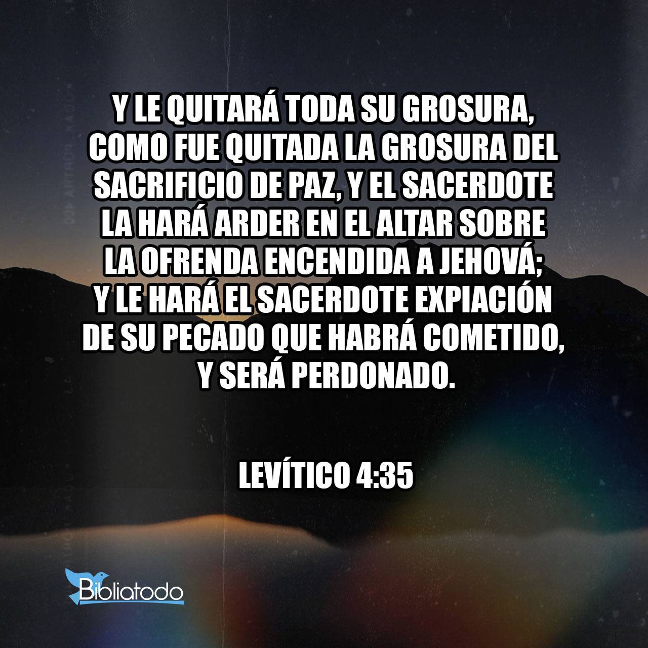 Levítico 4:35 TNM - Y le quitará toda su grasa lo mismo que se quita ...