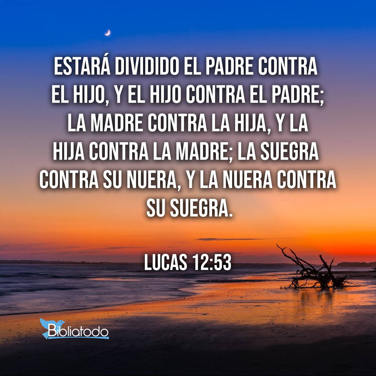 Lucas 12:53 BLH - Estarán divididos el padre contra el hijo y el hijo ...