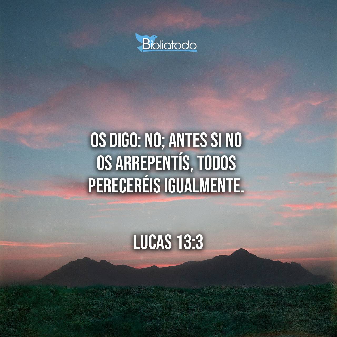 Lucas 13:3 RV1960 - Os digo: No; antes si no os arrepentís, todos ...