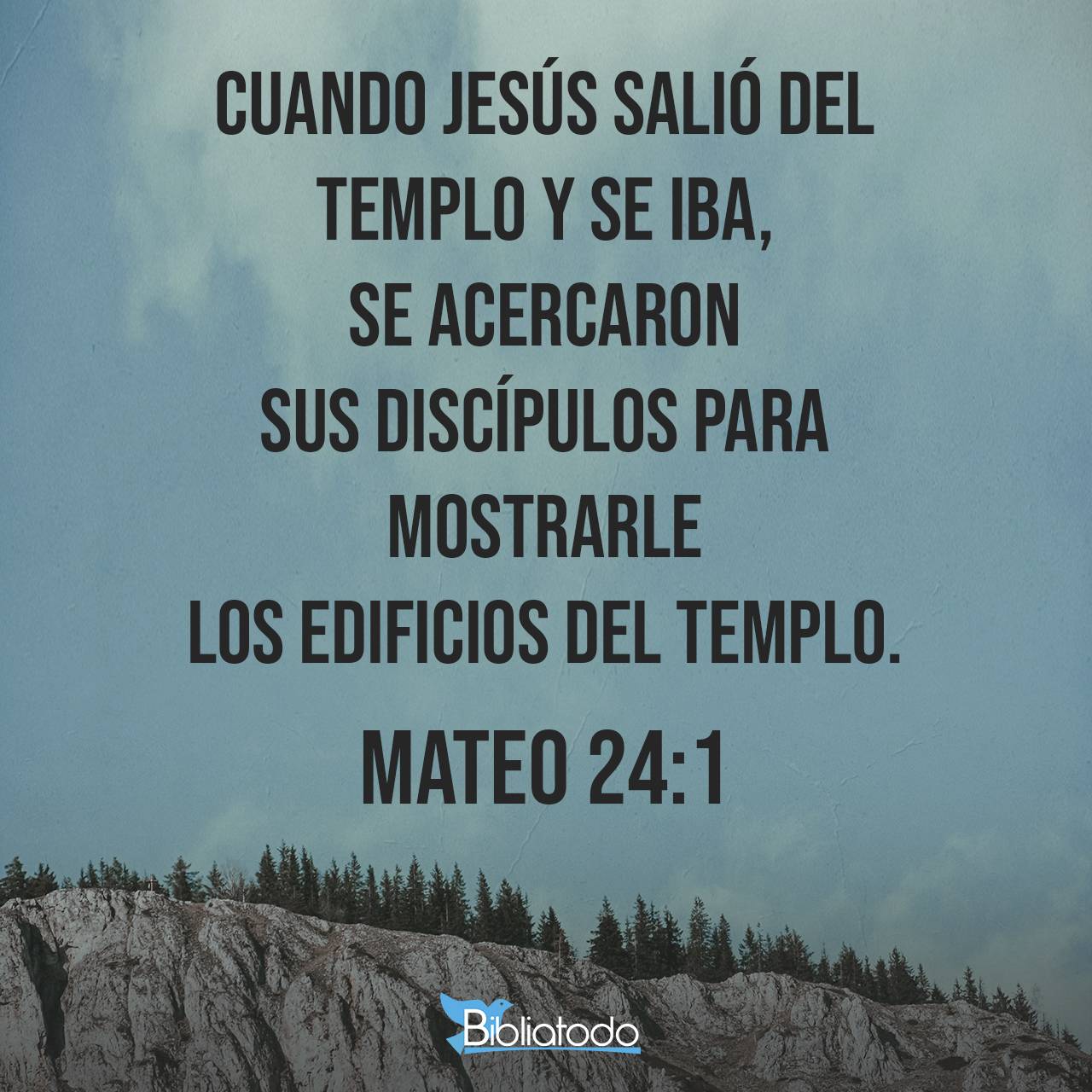 Mateo 24:1 RV1960 - Cuando Jesús salió del templo y se iba, se ...
