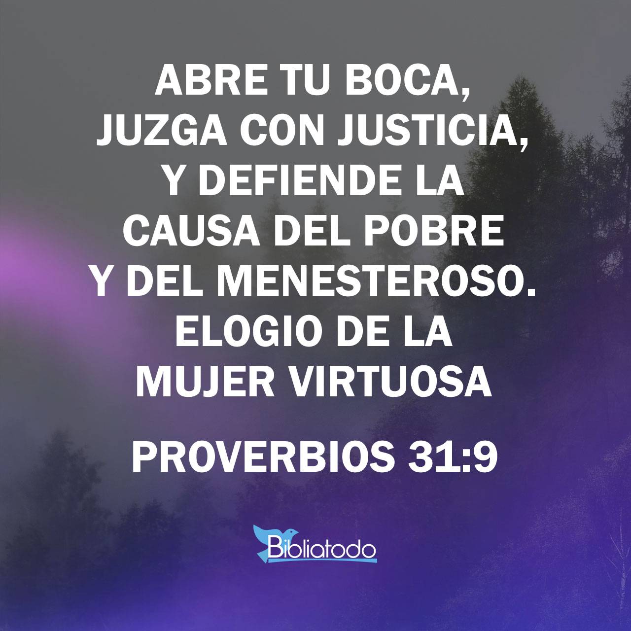 Proverbios 31:9 RV1960 - Abre tu boca, juzga con justicia, Y defiende ...