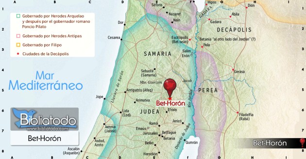Bet-Horón: casa de horon - Mapa y Ubicación Geográfica