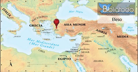 Éfeso - Mapa y Ubicación Geográfica