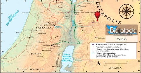 Gerasa - Mapa y Ubicación Geográfica