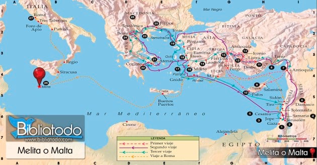 Melita o Malta - Mapa y Ubicación Geográfica