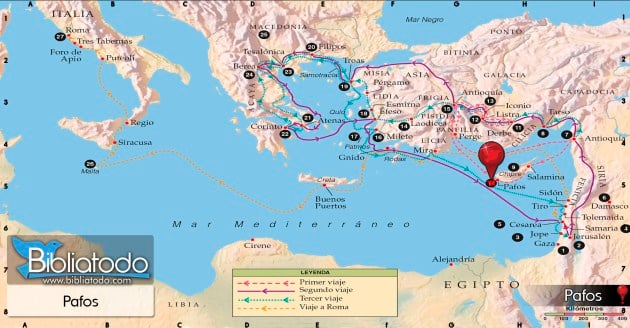 Pafos - Mapa y Ubicación Geográfica