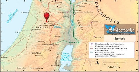 Samaria: vigía o atalaya - Mapa y Ubicación Geográfica